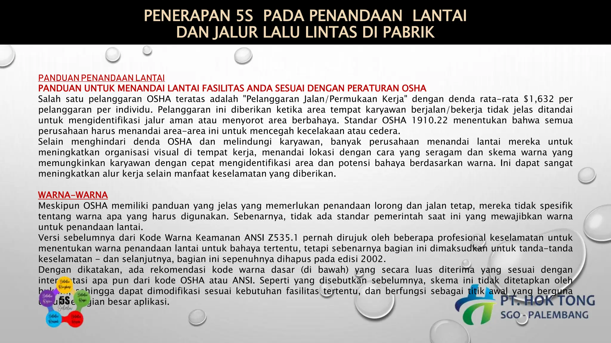 PENERAPAN 5S PADA PENANDAAN LANTAI DAN LALU LINTAS PABRIK.pptx