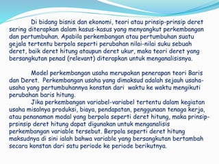Penerapan baris & deret dalam ekonomi | PPTX