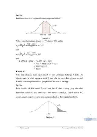 Penerapan distribusi normal | DOCX