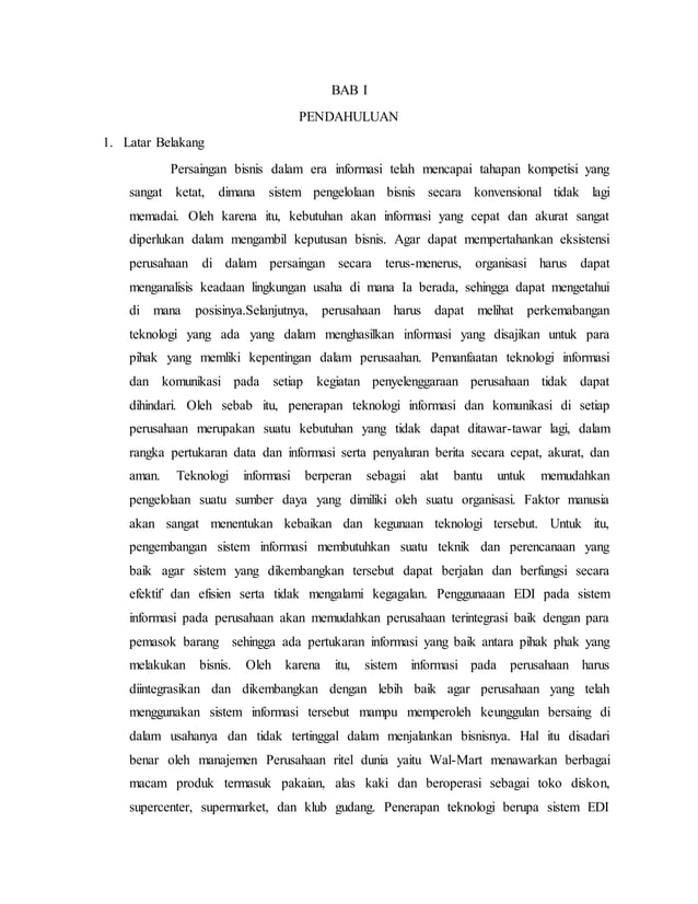 Penerapan electronic data interchange | DOCX