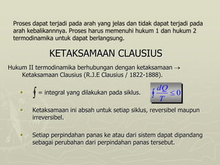 Penerapan hukum 2 termodinamika | PPTX