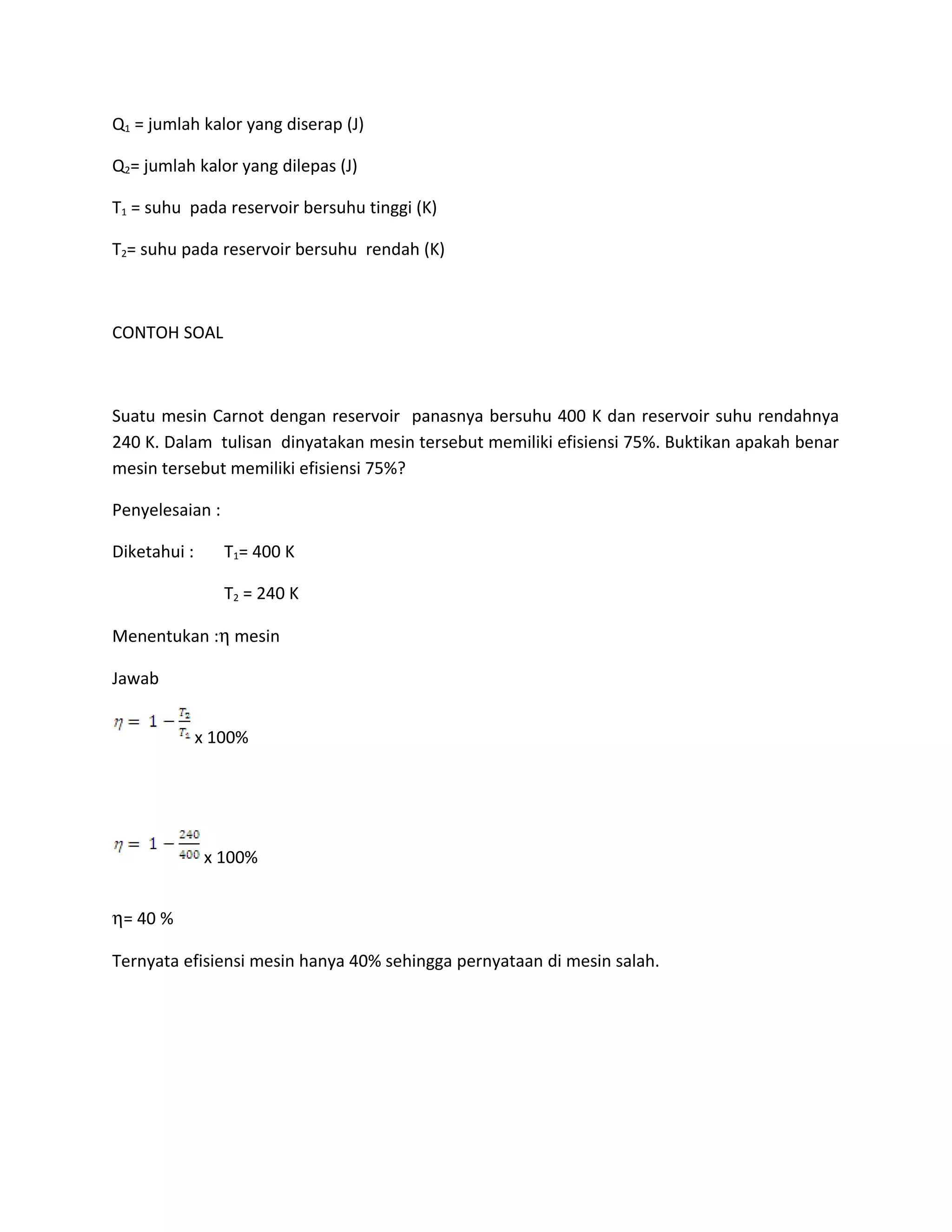 Penerapan hukum i termodinamika | DOC