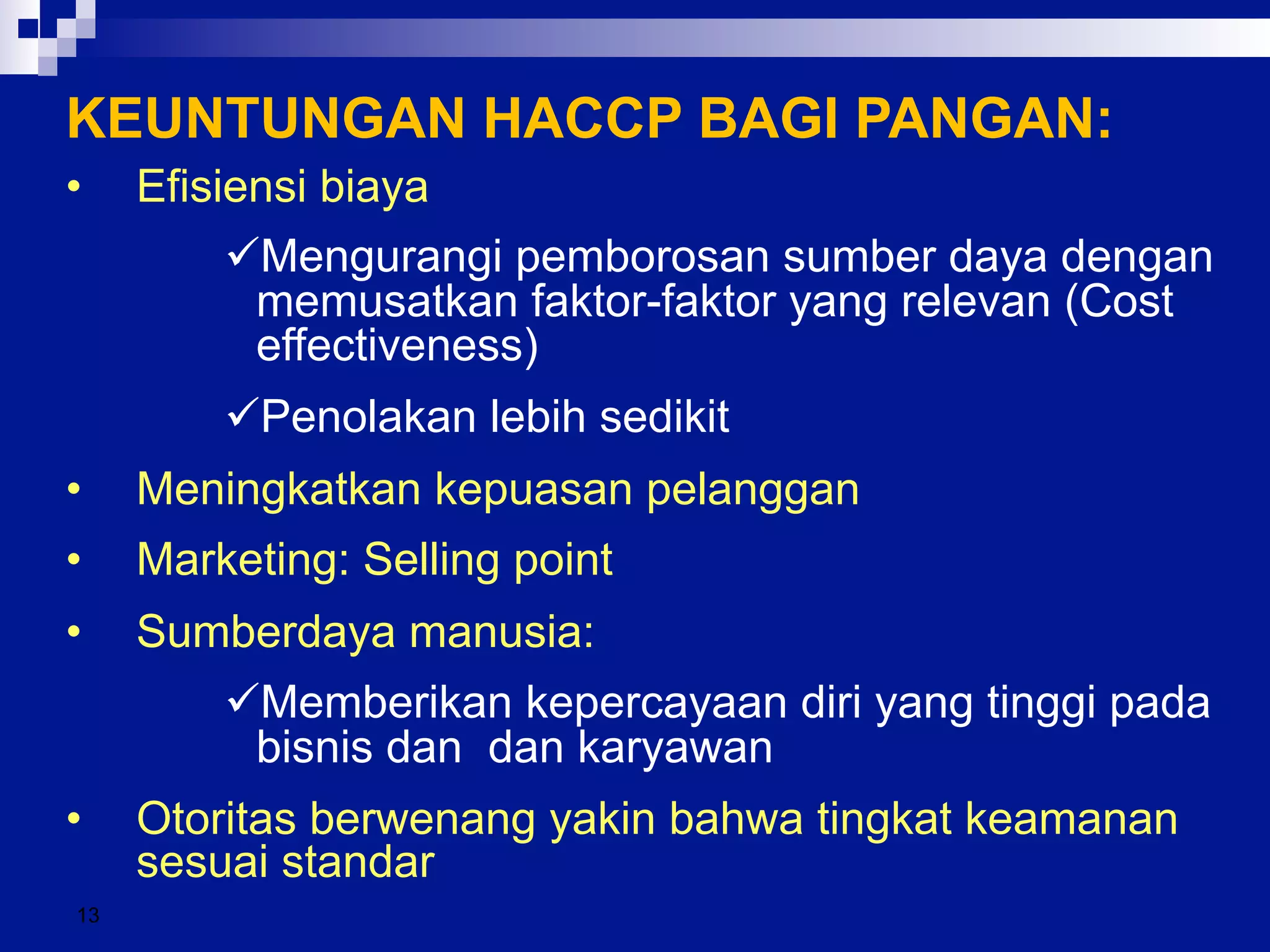 Penerapan konsep HACCP untuk produk perikanan | PDF