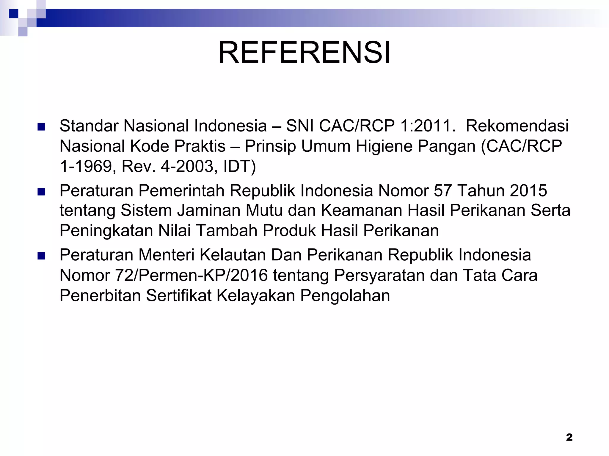 Penerapan konsep HACCP untuk produk perikanan | PDF