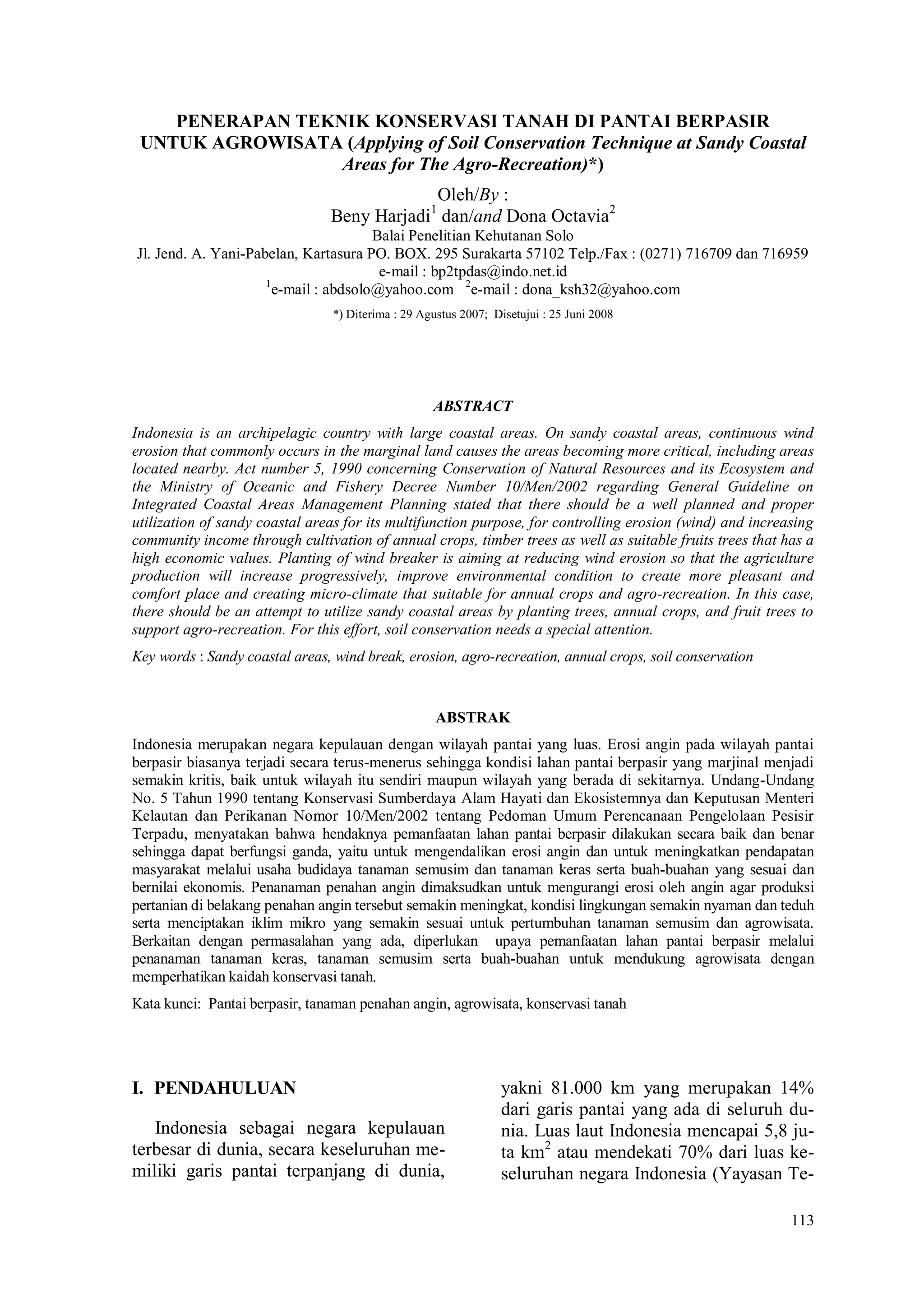 Penerapan Konservasi Tanah Pada Lahan Pasir | PDF