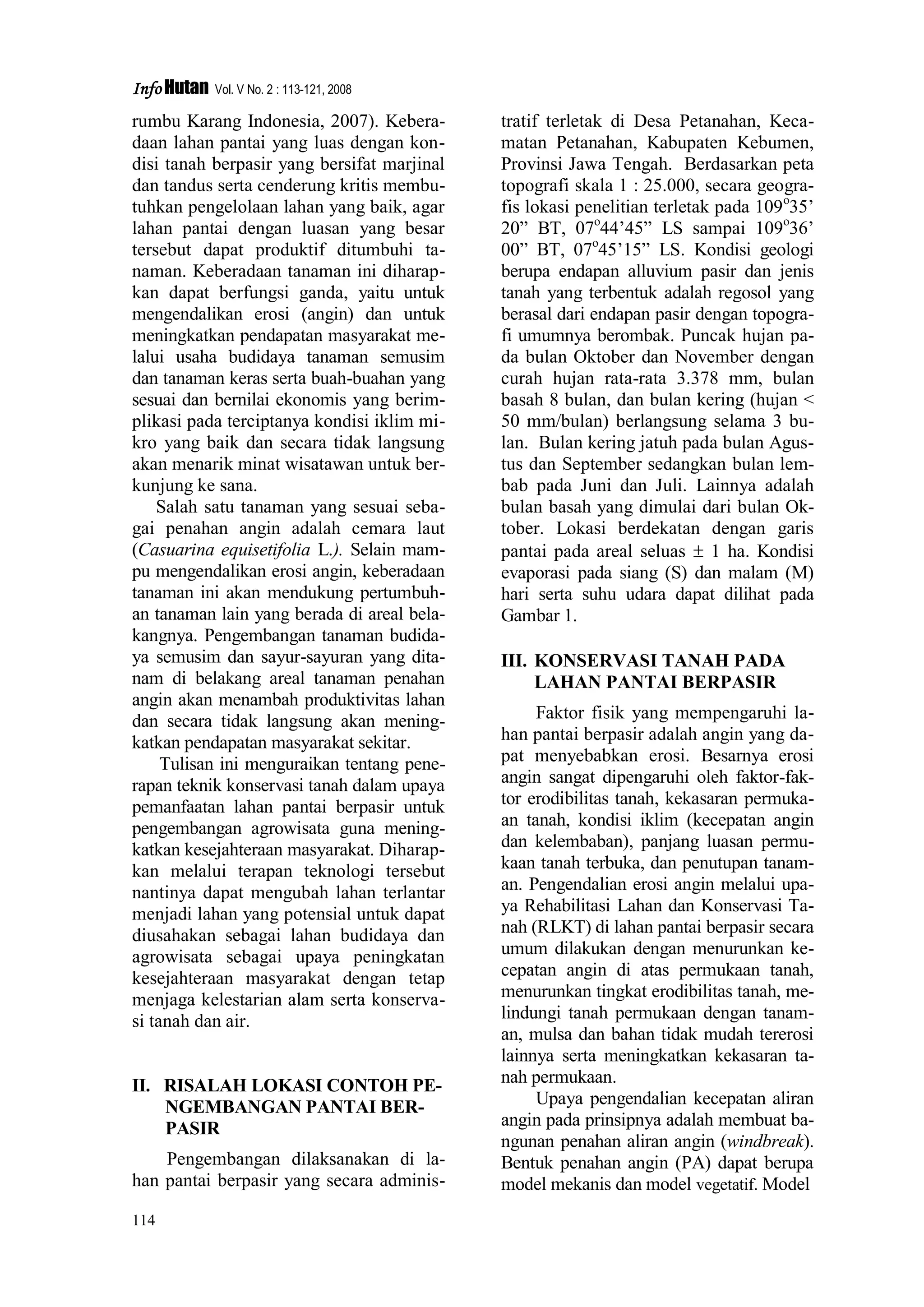 Penerapan Konservasi Tanah Pada Lahan Pasir | PDF