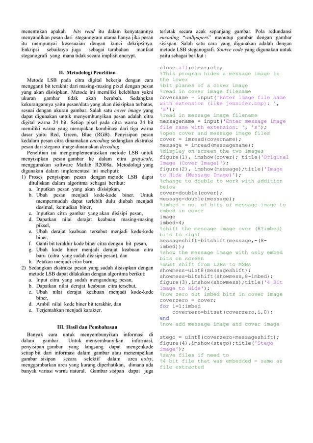 Penerapan lsb steganografi untuk melindungi informasi digital berupa citra foto | PDF