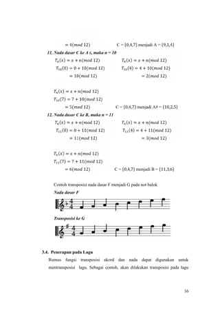 Penerapan Matematika pada Fungsi Transposisi Akord dan Nada by Agatha ...