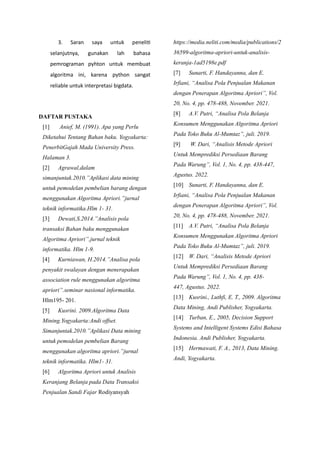 Penerapan Metode Apriori Untuk Identifikasi Pola Data Transaksi Pada ...