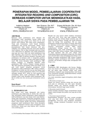 Penerapan Model Pembelajaran CRC Indikhiro Awalani | PDF