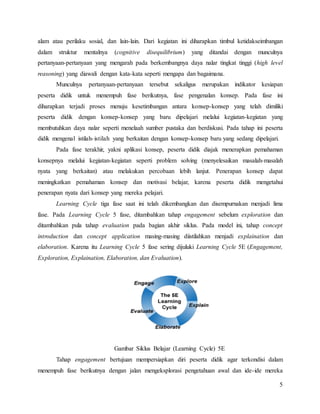 Penerapan model pembelajaran learning cycle 5 | PDF