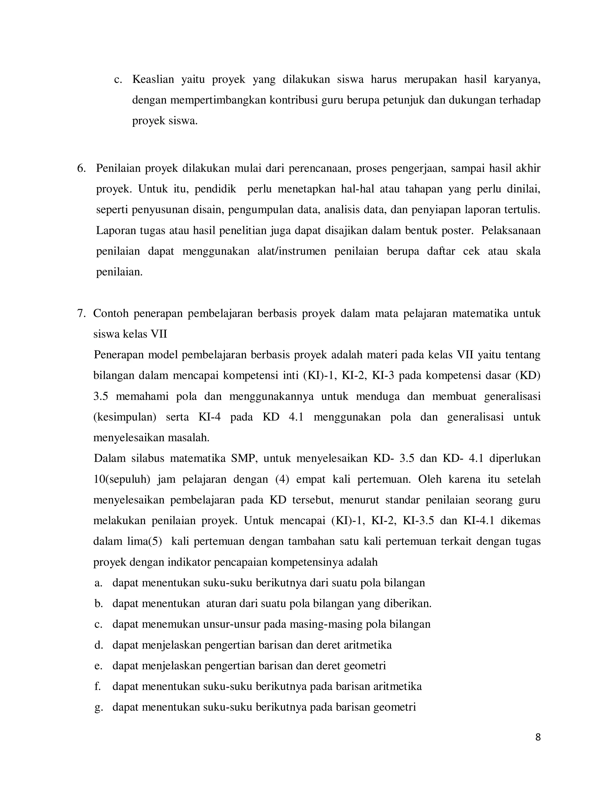 Penerapan model project based learning | PDF