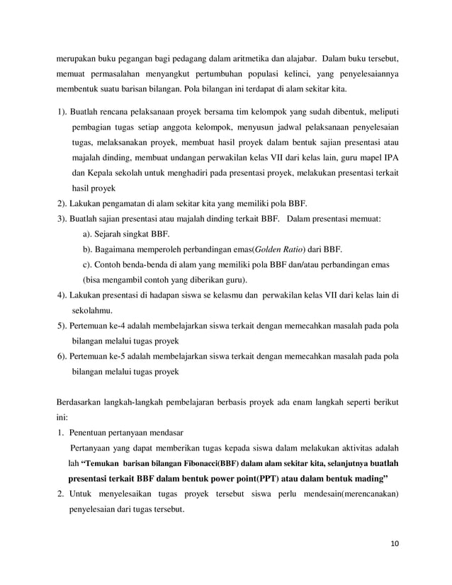 Penerapan model project based learning | PDF
