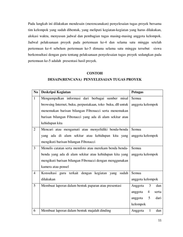 Penerapan model project based learning | PDF