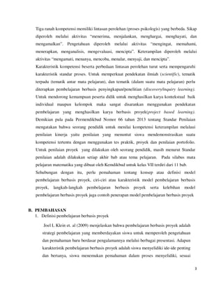 Penerapan model project based learning | PDF