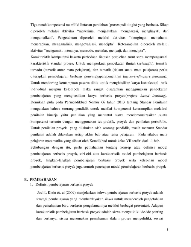 Penerapan model project based learning | PDF