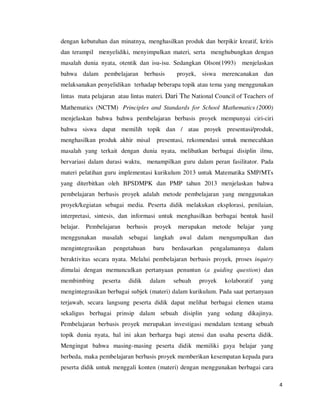 Penerapan model project based learning | PDF