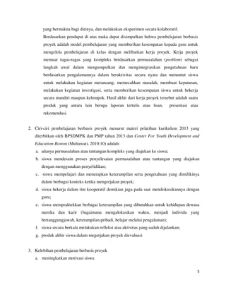 Penerapan model project based learning | PDF