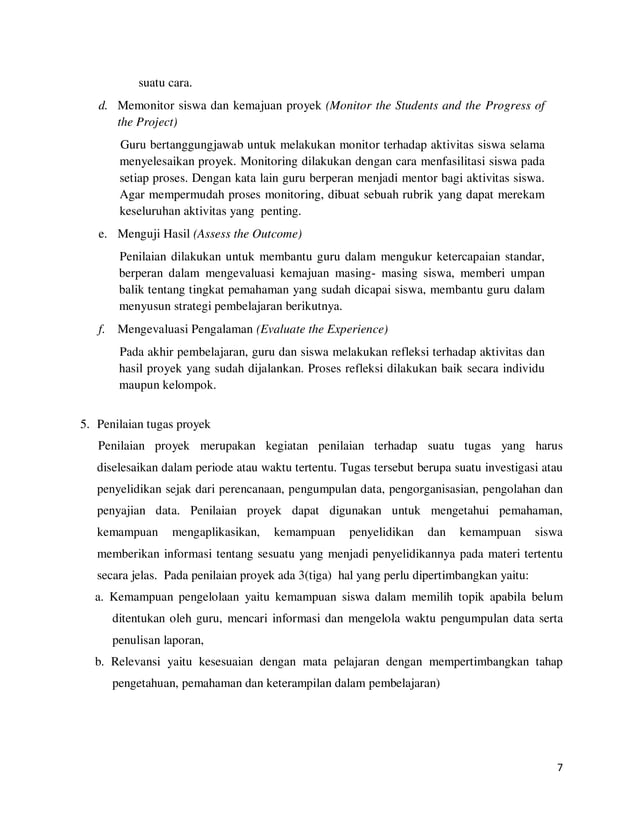 Penerapan model project based learning | PDF