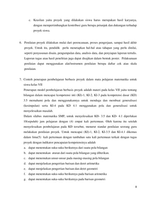 Penerapan model project based learning | PDF