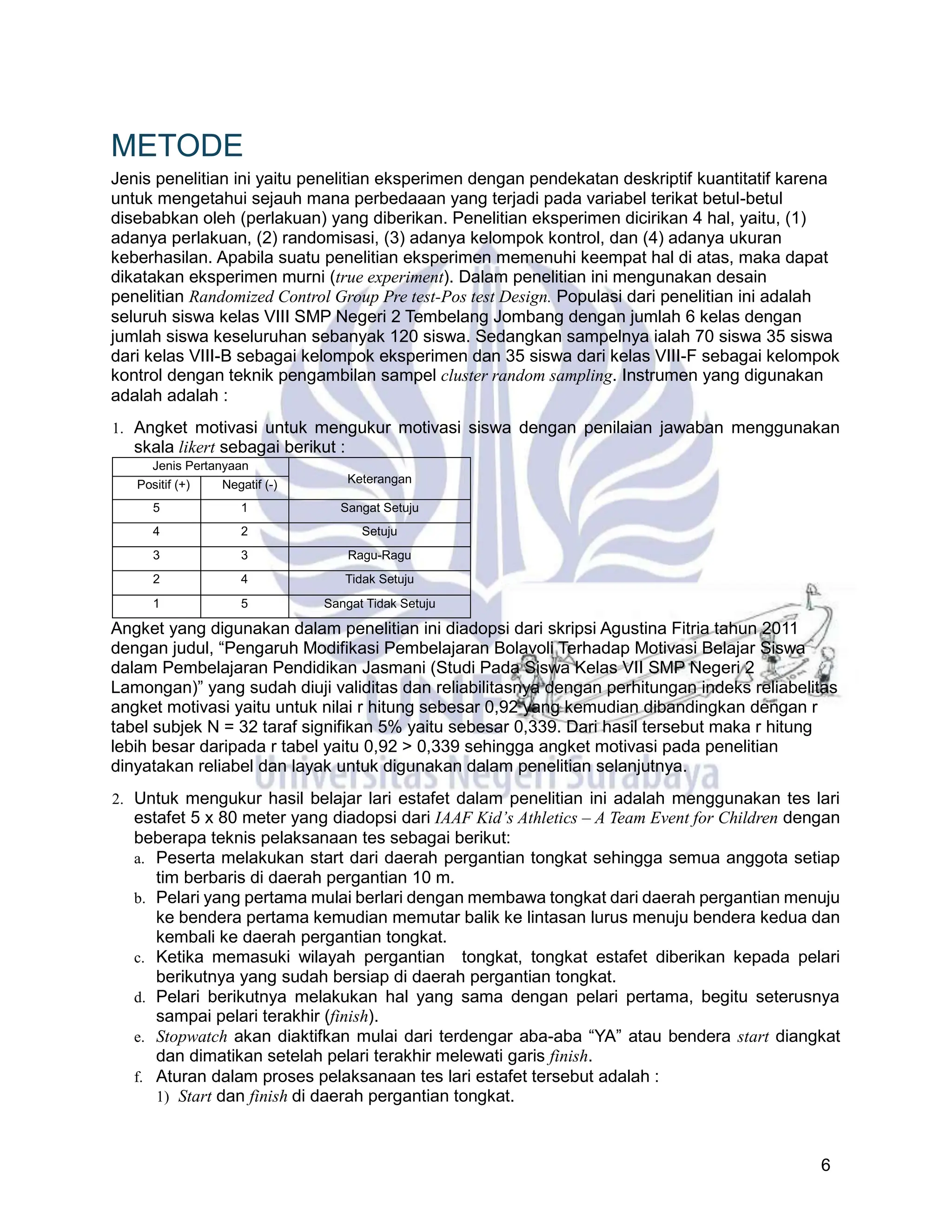 Penerapan Modifikasi Permainan Lari Estafet Untuk Meningkatkan Motivasi ...