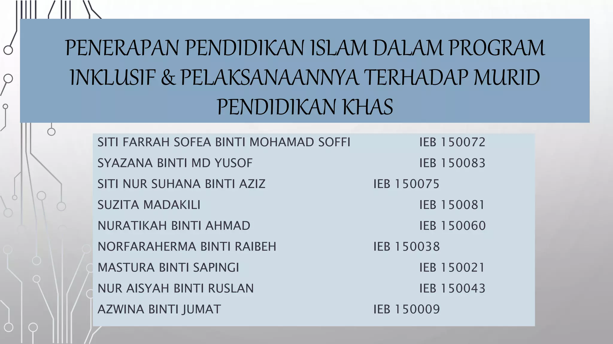 Penerapan pend. islam dalam program inklusif (1) (1) | PPTX