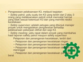 Penerapan prinskip k3 konstruksi | PPTX