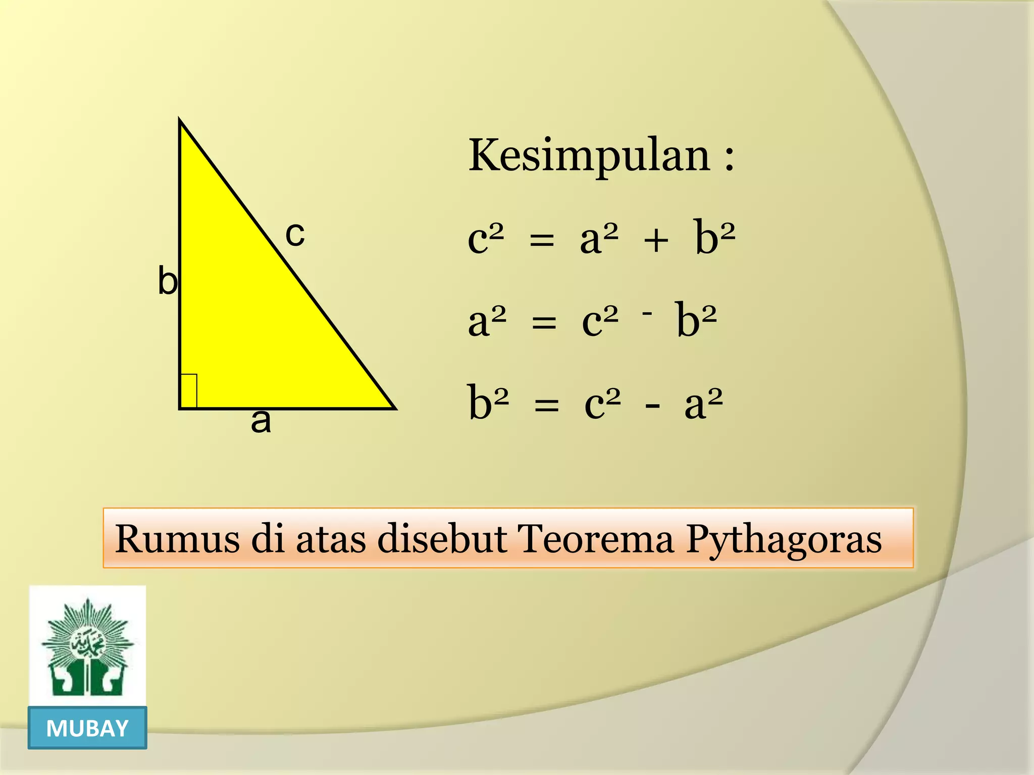 PENERAPAN PYTHAGORAS-oke.ppt | Free Download