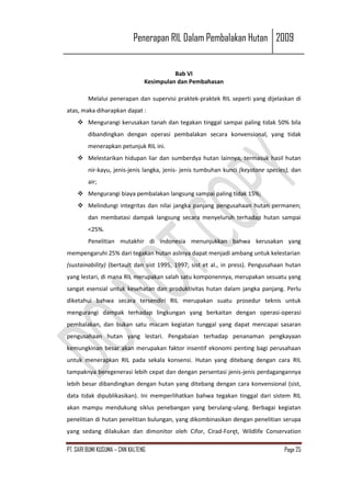 Penerapan ril dalam pembalakan hutan | PDF