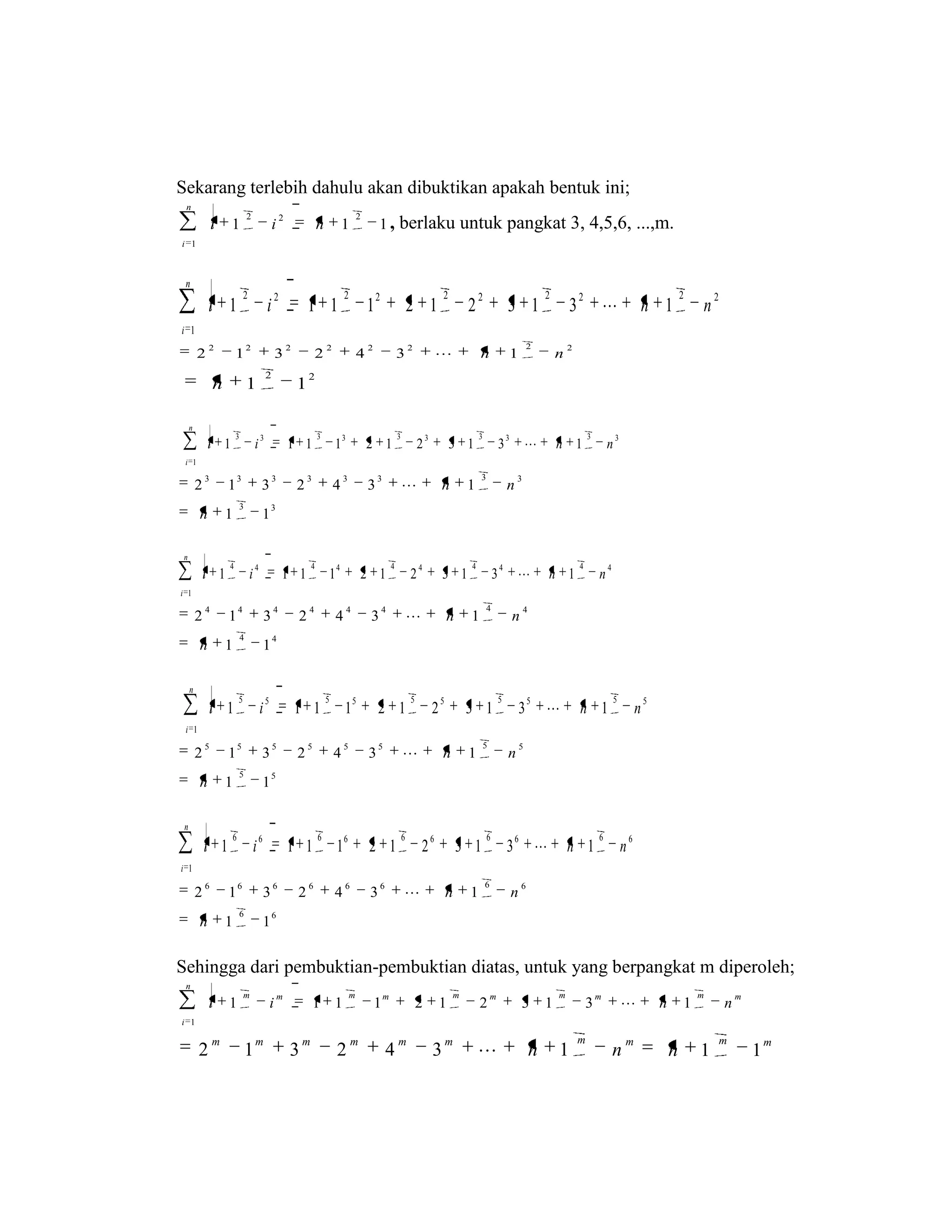 Penerapan sifat kelinearan sigma untuk menentukan rumus jumlah bilangan ...