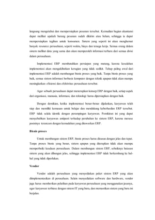 Penerapan teknologi enterprise resources planning di perusahaan indonesia | DOCX