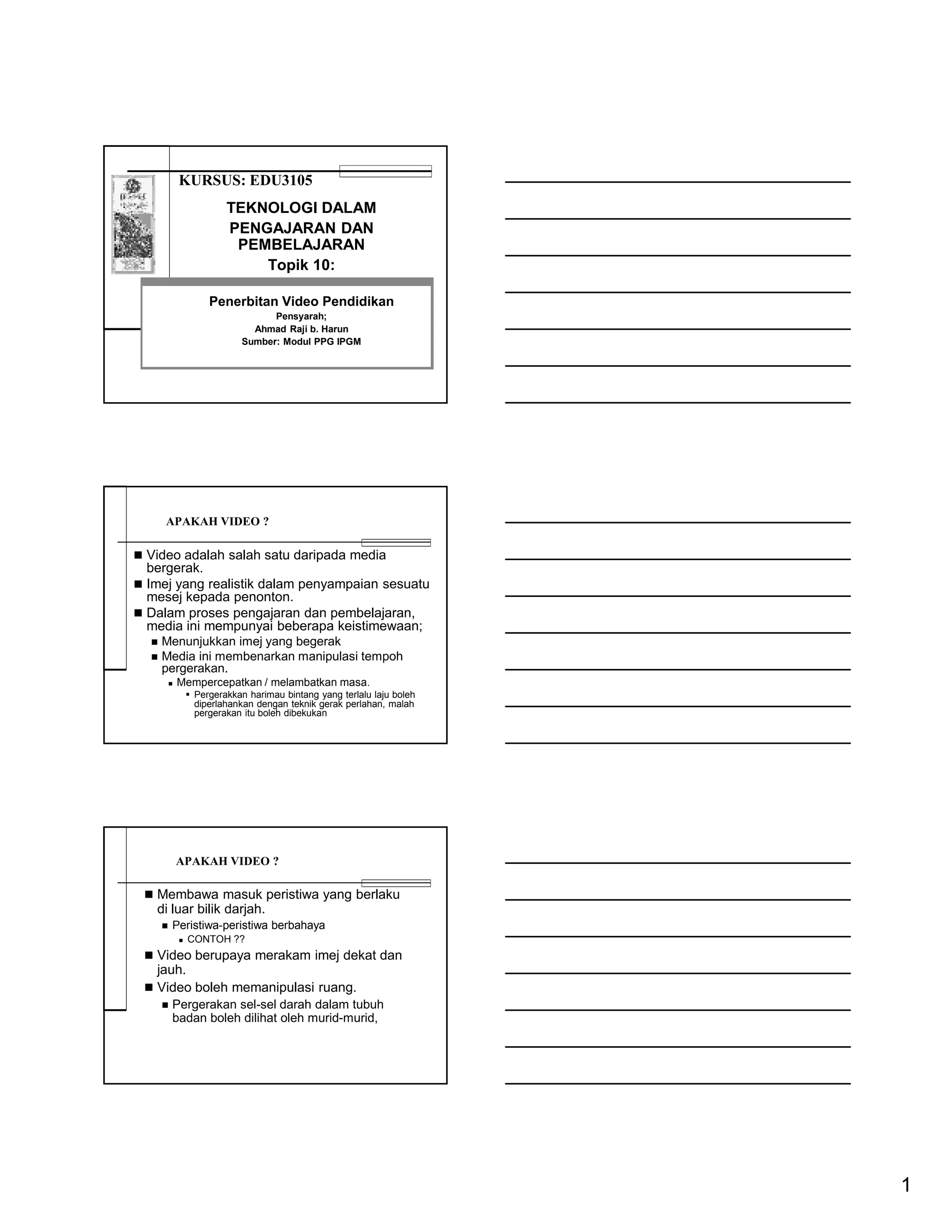 Penerbitan video t10 intrksi2 | PDF