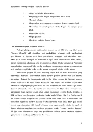 Penerimaan ibu bapa dan masyarakat terhadap dobi pakaian | DOCX
