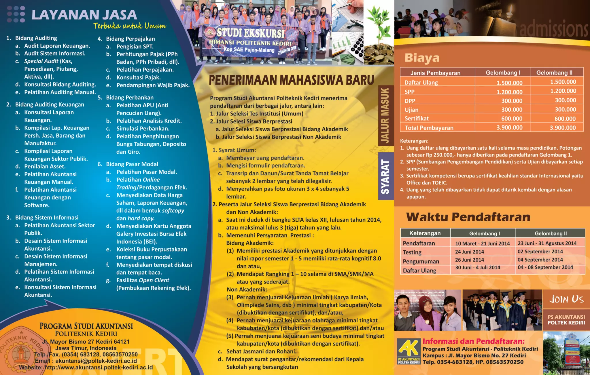 Brosur Penerimaan Mahasiswa Baru Akuntansi 2014 | PDF