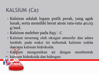 Penetapan Kadar Kalsium (Ca) dalam Kalium Karbonat (CaCO3) | PPTX