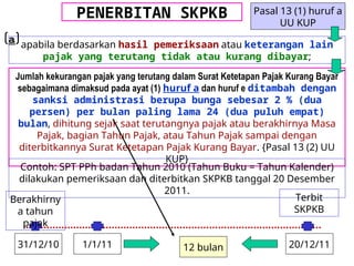 PENETAPAN DAN KETETAPAN DALAM KETENTUAN UMUM PERPAJAKAN | PPT