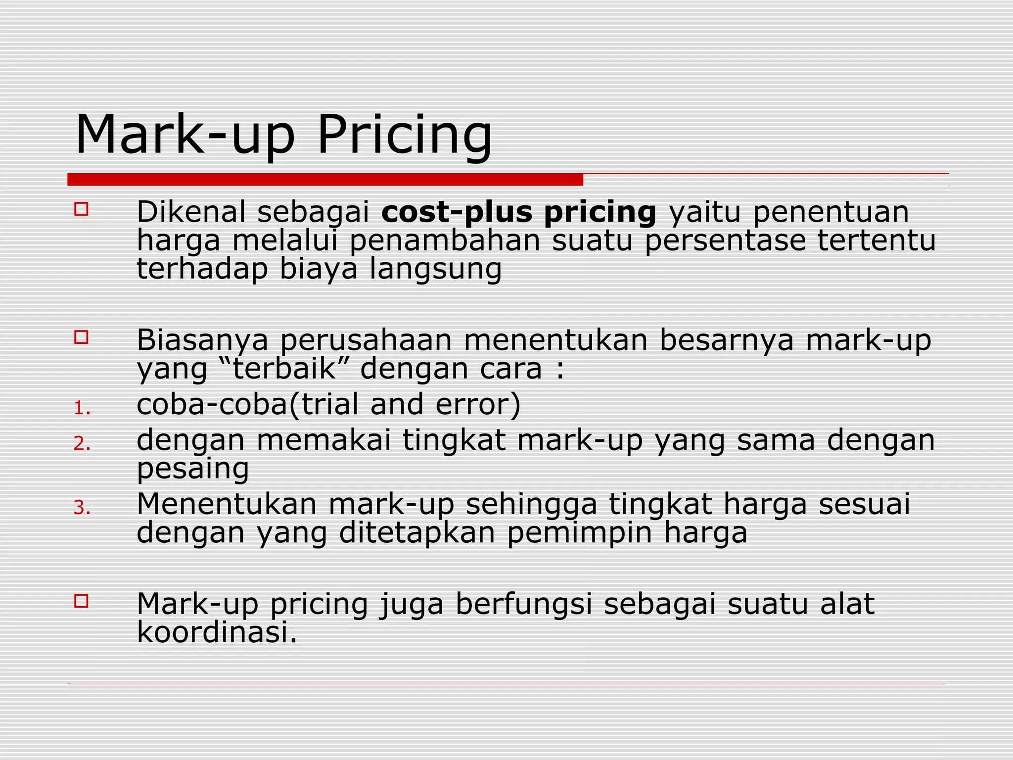 Penetapan Harga Dalam Praktik | PPT