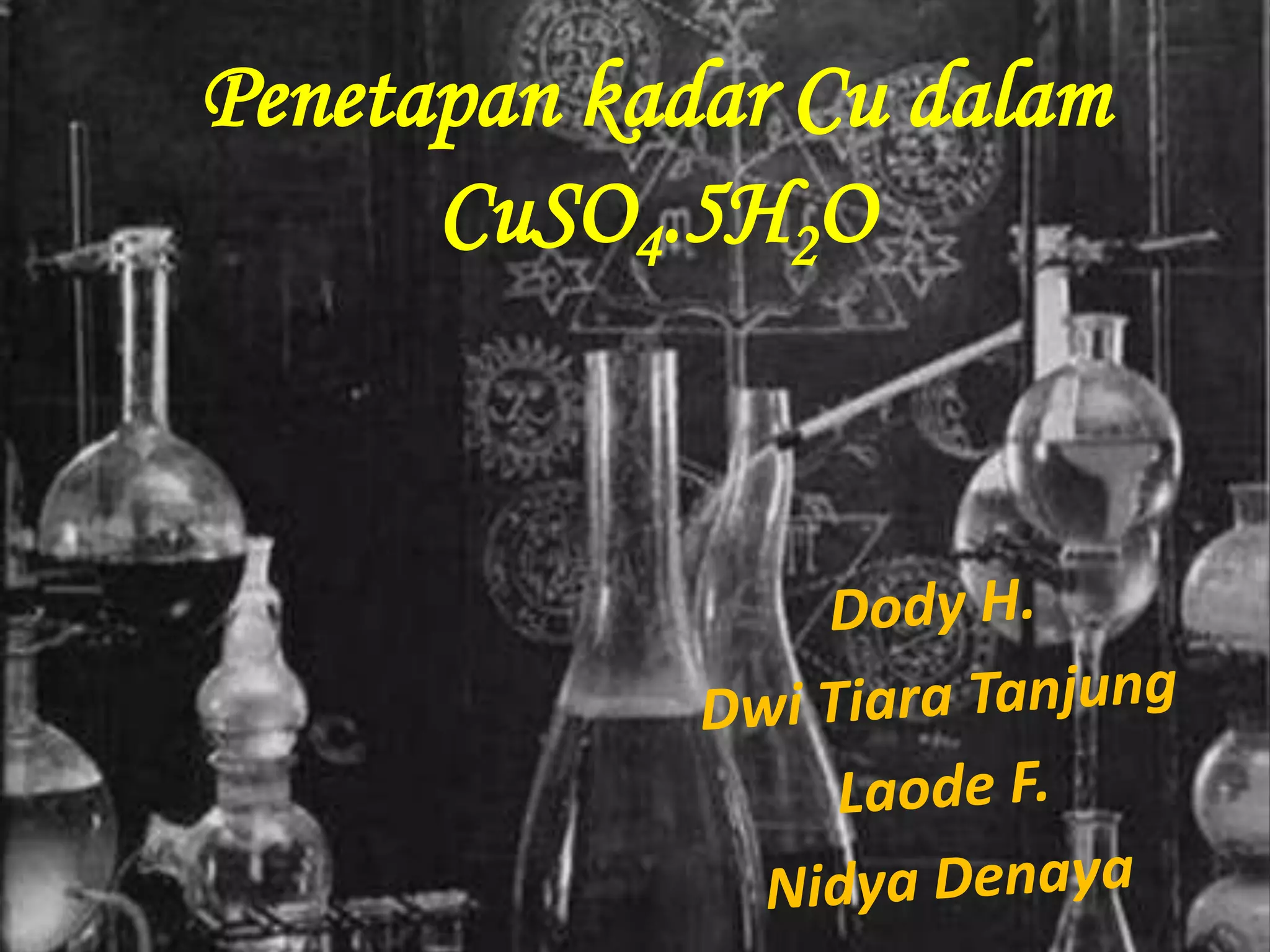 Penetapan kadar cu dalam cu so4 | PPTX