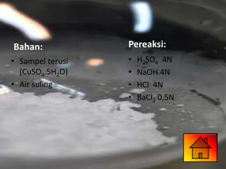 Penetapan kadar cu dalam cu so4 | PPTX