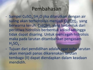 Penetapan kadar cu dalam cu so4 | PPTX