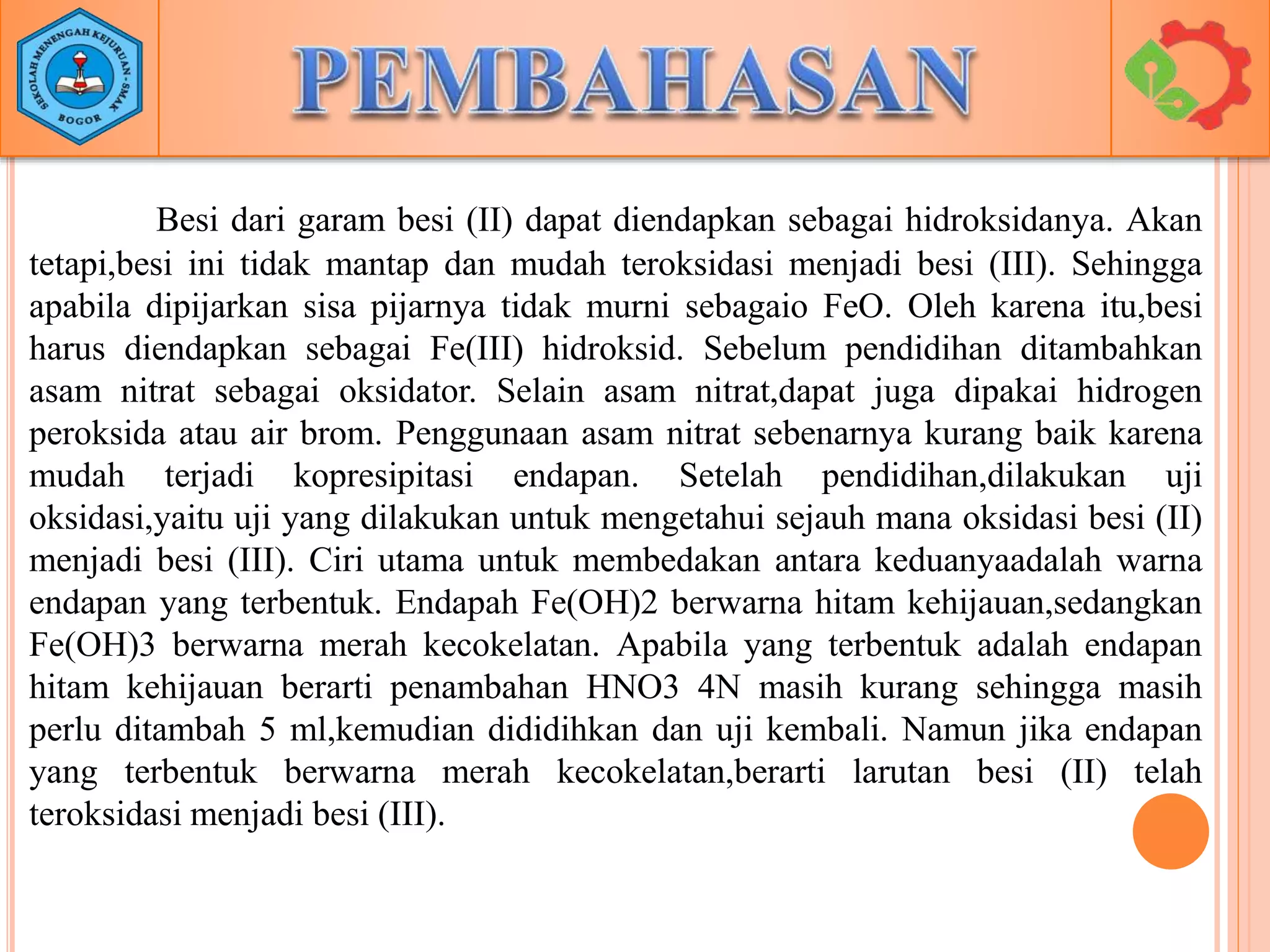 Penetapan kadar Besi II dalam Garam Tunjung (FeSO4.7H2O) | PPTX