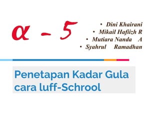 PENETAPAN KADAR GULA | PPTX