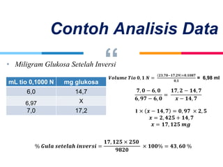 PENETAPAN KADAR GULA | PPTX