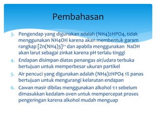 Penetapan kadar Zn dalam ZnSO4.7H2O SMK-SMAK Bogor | PPTX