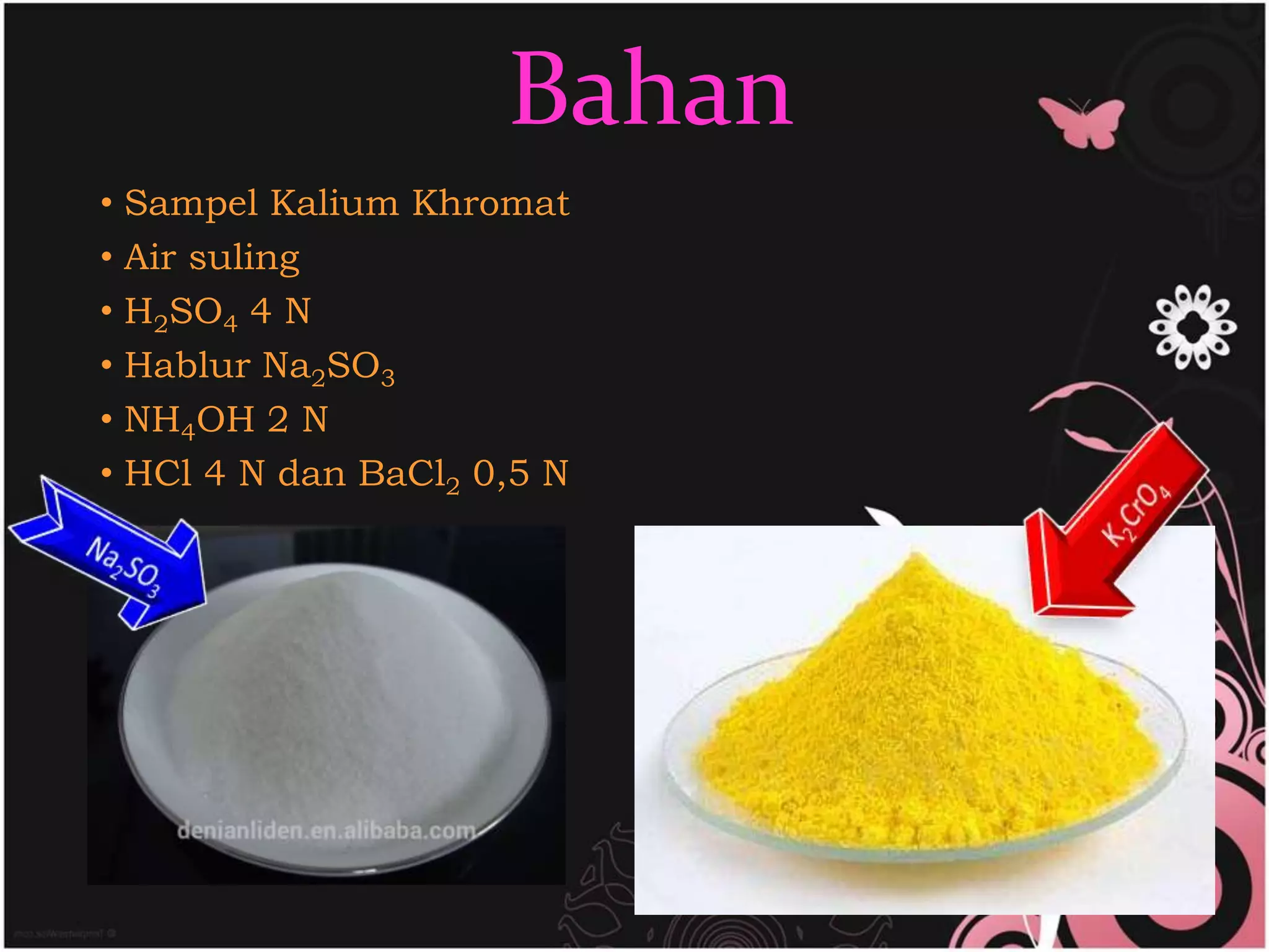 Penetapan kadar Cr dalam K2CrO4 SMK-SMAK Bogor | PPTX