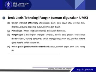 Penetapan Masa Simpan Produk dan Teknologi Pengolahan Pangan (1) (1) (1 ...