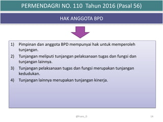 Penetapan penghasilan ketua dan anggota bpd | PPTX