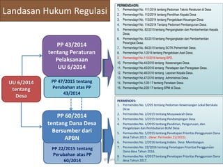 Penetapan penghasilan ketua dan anggota bpd | PPTX