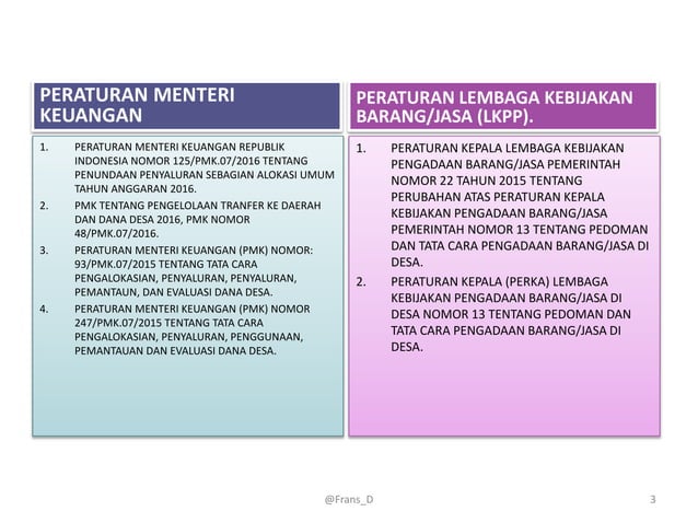 Penetapan penghasilan ketua dan anggota bpd | PPTX