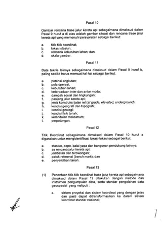 Penetapan trase pm no.-11_tahun_2012 | PDF